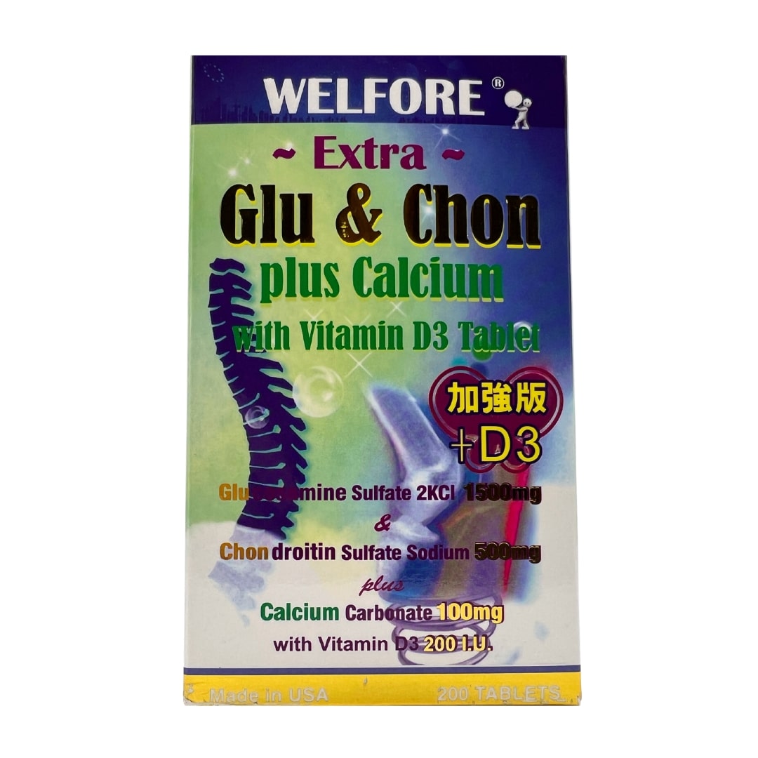 Extra Glu & Chon Plus Calcium With Vitamin D3 Tablet (200粒)